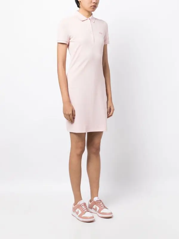 Lacoste Short Sleeve Slim Fit Stretch Pique Polo Dress - Pink - 26% Off |  Editorialist