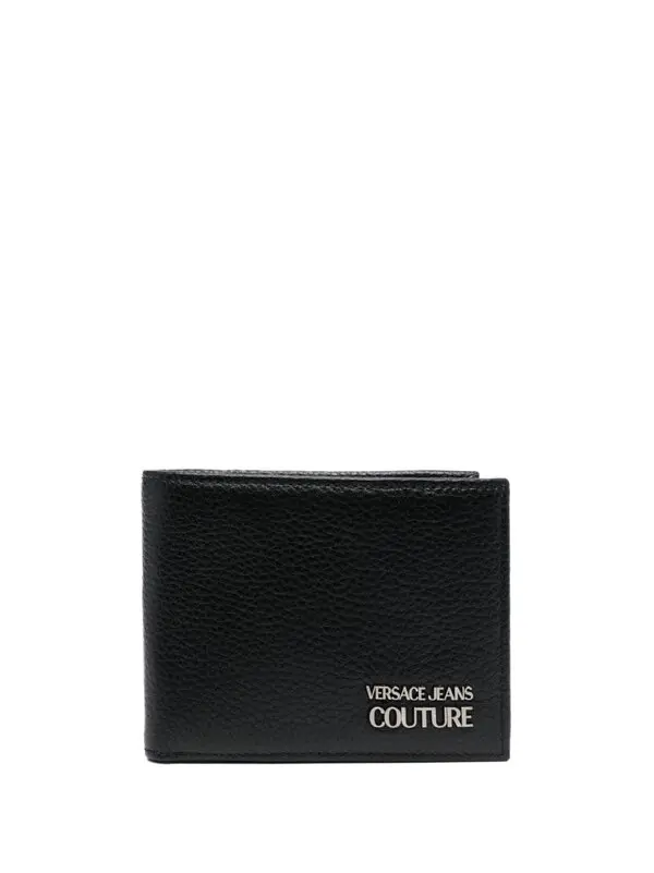 Versace Logo-plaque Leather Wallet - Black