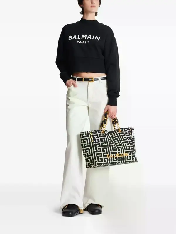 Balmain Logo-plaque Tote Bag - Black