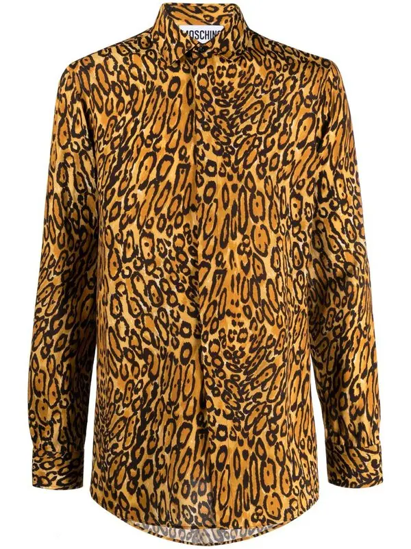 Moschino Leopard-print Long-sleeve Shirt