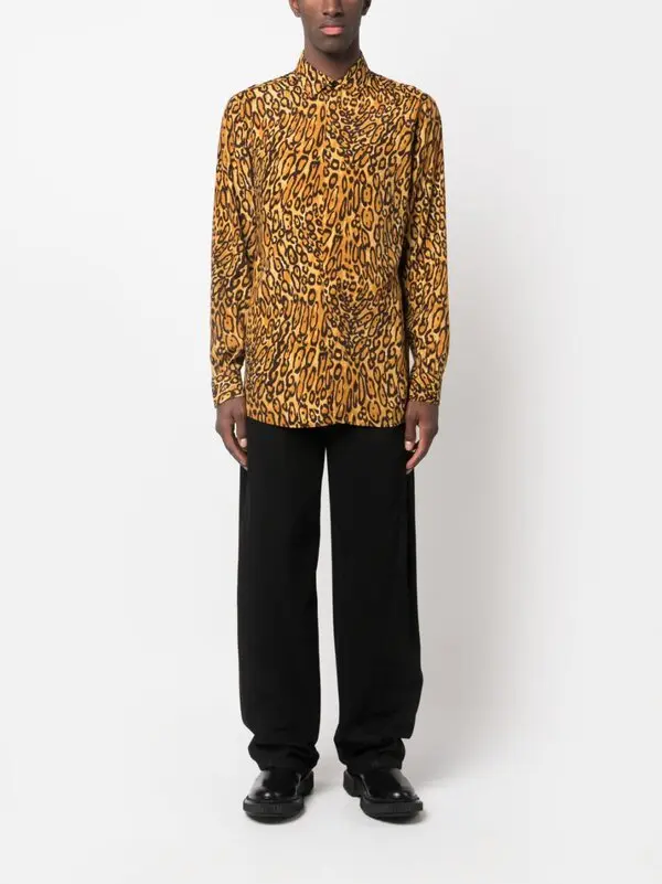 Moschino Leopard-print Long-sleeve Shirt