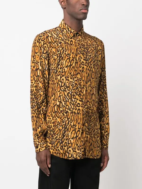 Moschino Leopard-print Long-sleeve Shirt