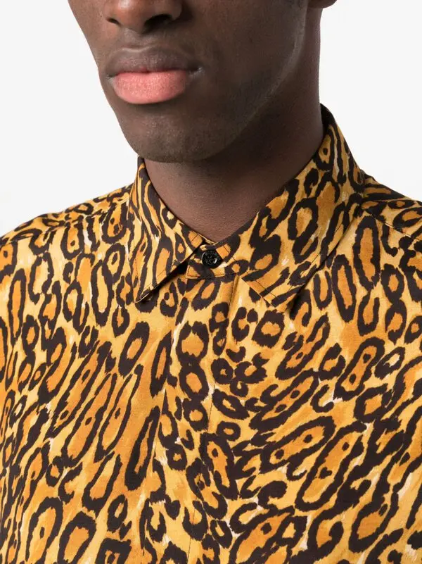 Moschino Leopard-print Long-sleeve Shirt