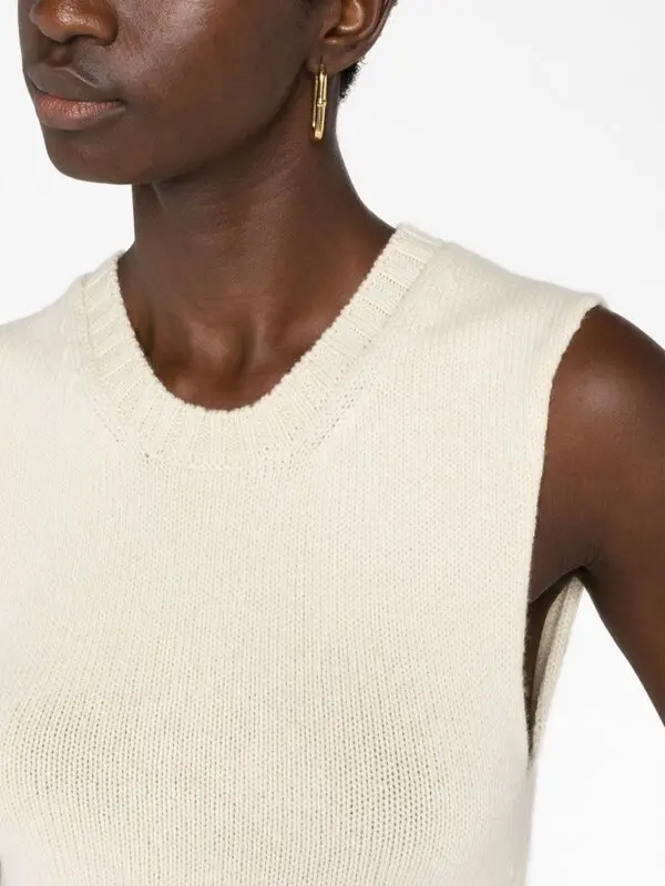 JIL SANDER Detachable-panel Ribbed-knit Jumper