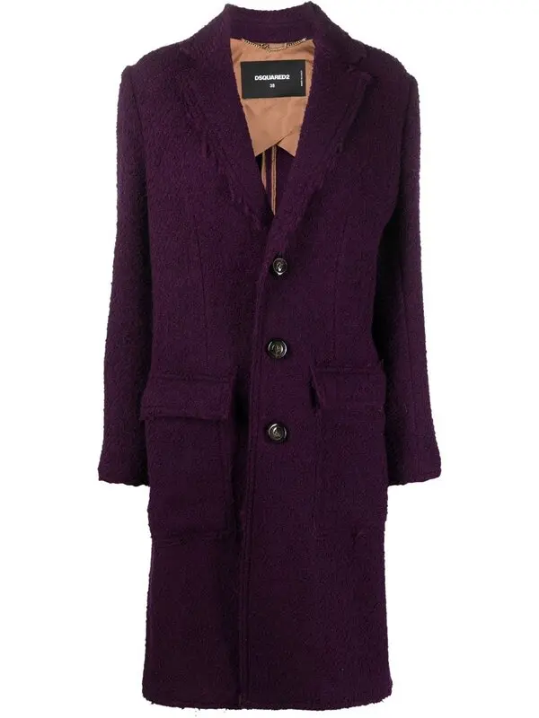 Dsquared2 Single-breasted Coat - Purple
