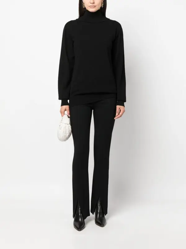 JIL SANDER Roll-neck Cashmere Jumper - Black