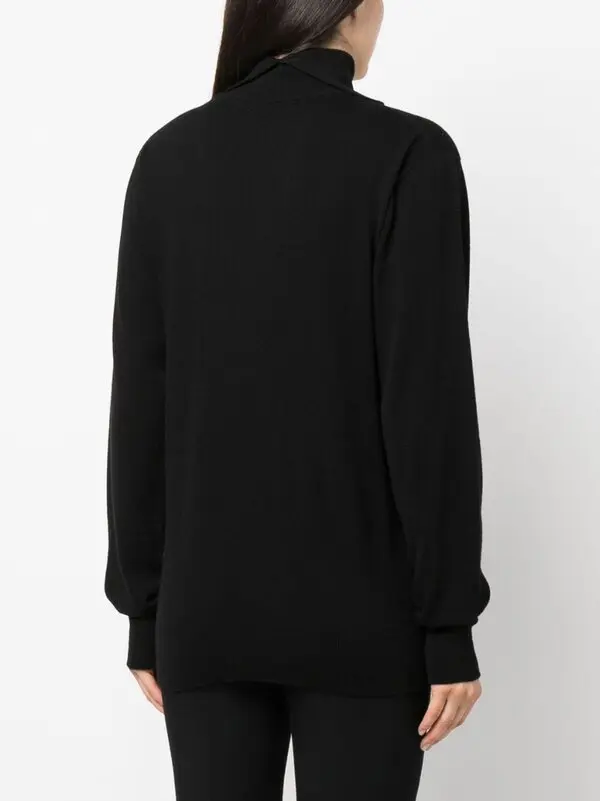 JIL SANDER Roll-neck Cashmere Jumper - Black
