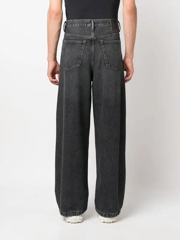 Acne Studios Mid-rise Wide-leg Jeans - Black