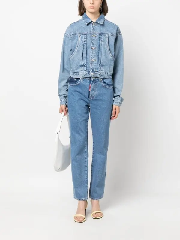 Moschino Cropped Denim Jacket