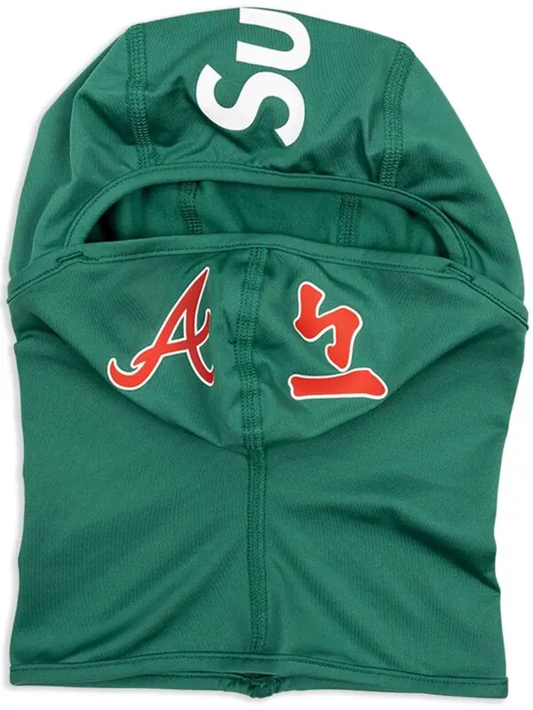 Supreme X Mlb Kanji Teams Atlanta Braves Balaclava - Green