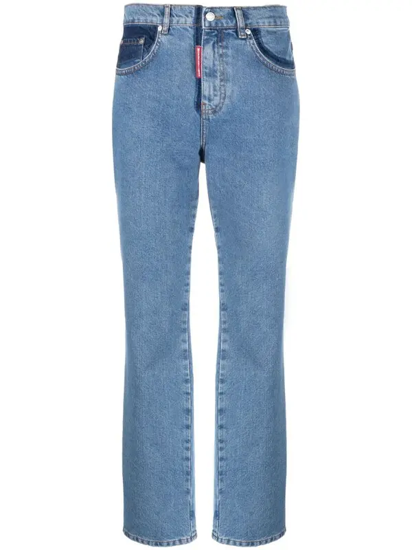 Moschino Two-tone Straight-leg Jeans