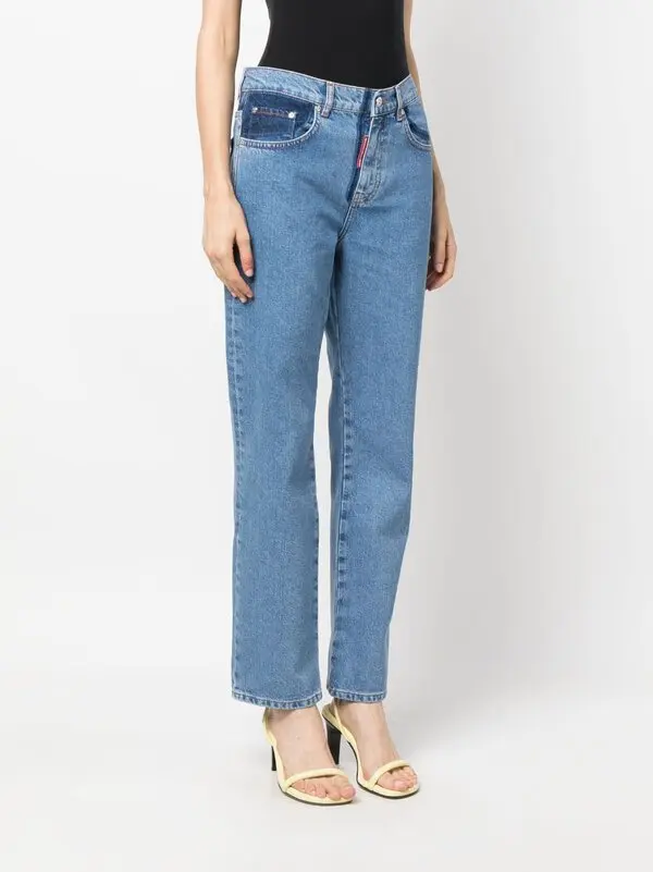 Moschino Two-tone Straight-leg Jeans