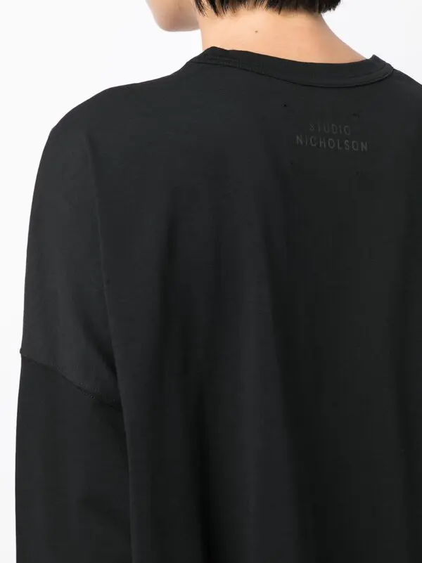 トップス [STUDIO NICHOLSON]CREWNECK SWEAT BLACK Studio Nicholson Crew-Neck Sweatshirt - Black | Editorialist