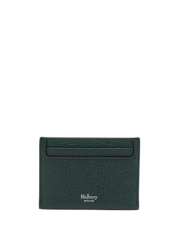 Mulberry Logo-print Leather Cardholder - Green