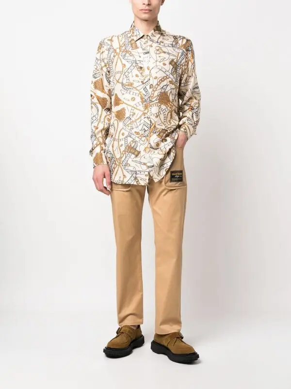 Moschino Straight-leg Cotton Trousers