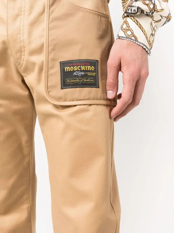 Moschino Straight-leg Cotton Trousers