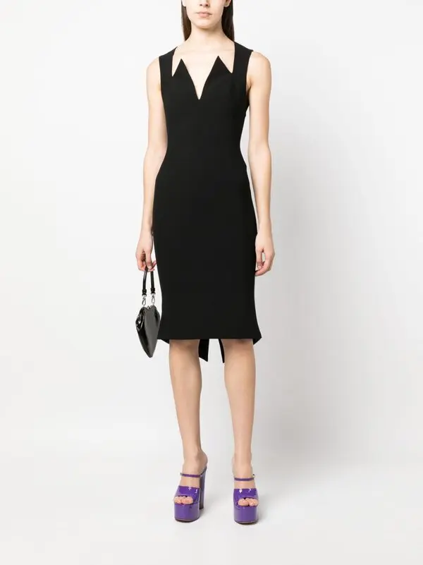 Moschino V-neck Midi Dress