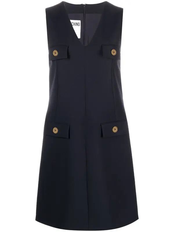 Moschino Sleeveless Tailored Dress - Blue