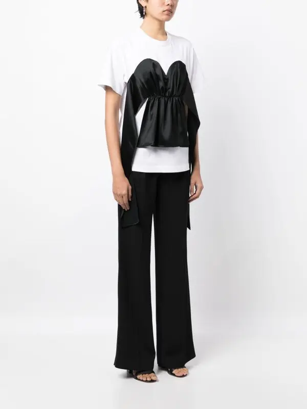 JNBY Bustier-embellished Cotton T-shirt