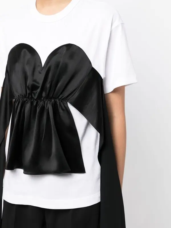 JNBY Bustier-embellished Cotton T-shirt