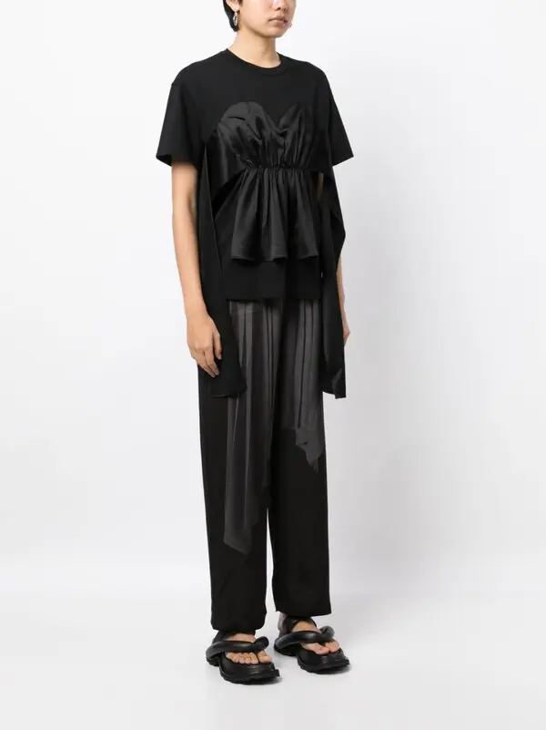 JNBY Bustier-embelished Cotton T-shirt