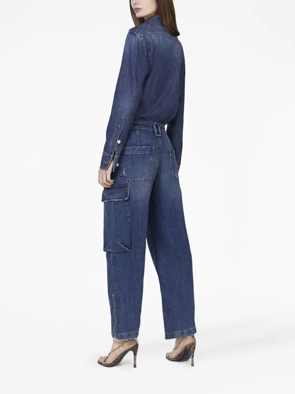 Stella McCartney Denim Cargo Jumpsuit