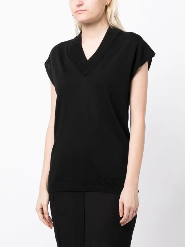 Rick Owens V-neck Wool Top