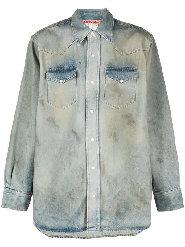Acne Studios Distressed Denim Overshirt