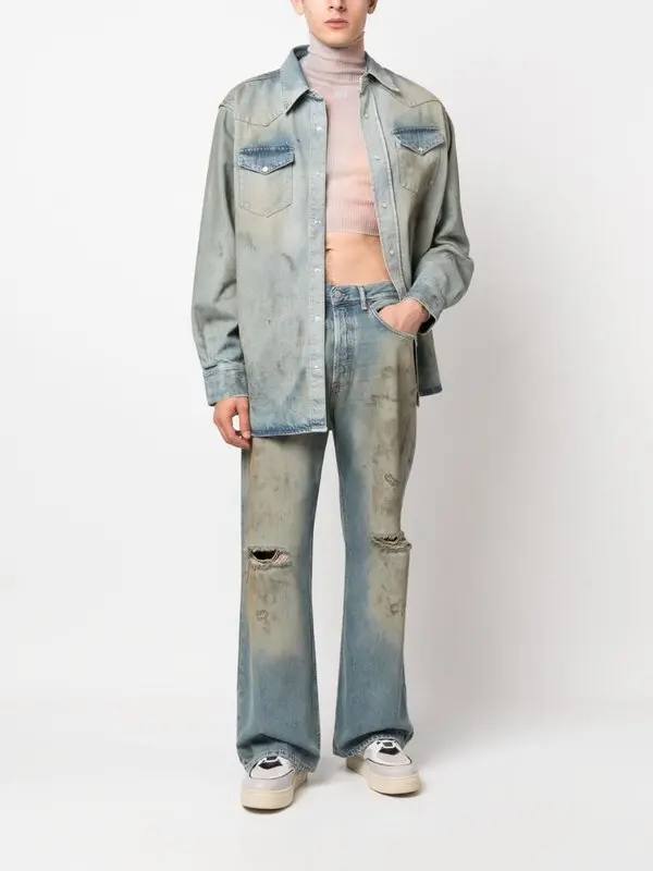 Acne Studios Distressed Denim Overshirt
