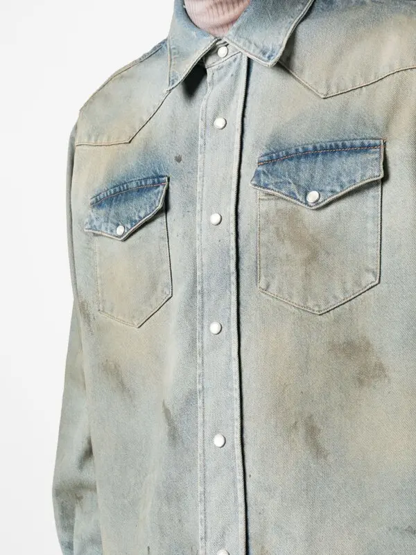 Acne Studios Distressed Denim Overshirt