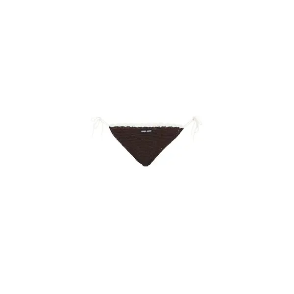 Miu Miu Bikini Bottom With Logo - Cocoa Brown