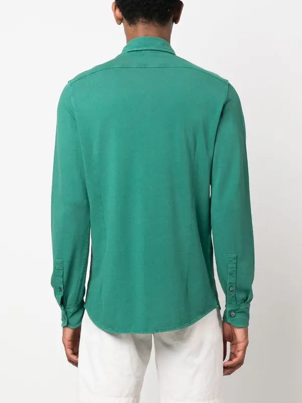 DRUMOHR Long-sleeve Cotton Shirt - Green