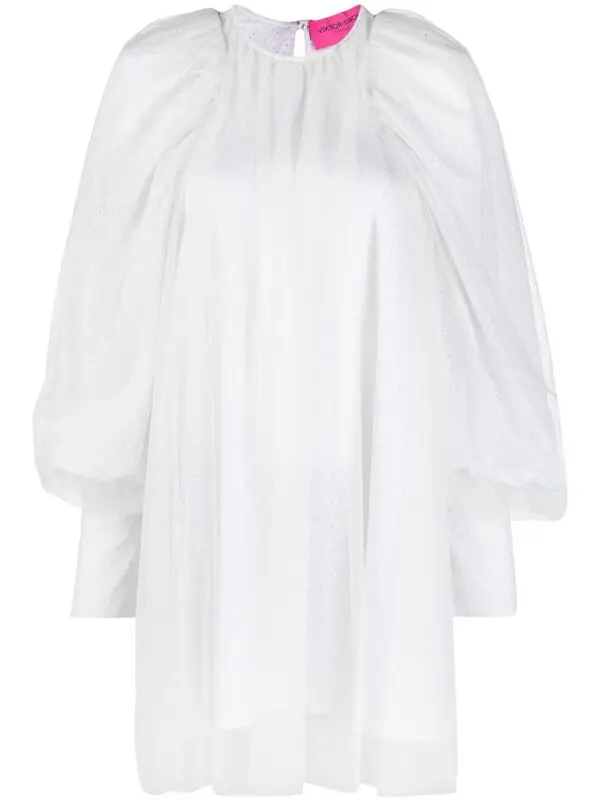 Viktor & Rolf Broderie-anglaise Puff-sleeves Dress