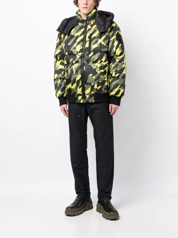 Moose Knuckles Camouflage-print Hooded Bomber Jacket