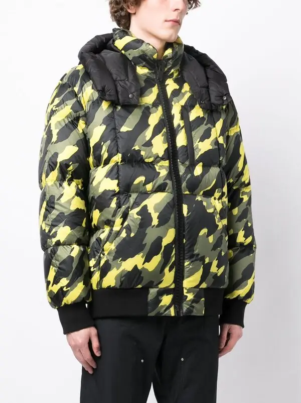 Moose Knuckles Camouflage-print Hooded Bomber Jacket