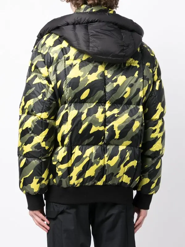 Moose Knuckles Camouflage-print Hooded Bomber Jacket