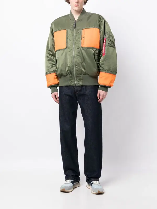 Junya Watanabe Colour-block Panelled Bomber Jacket