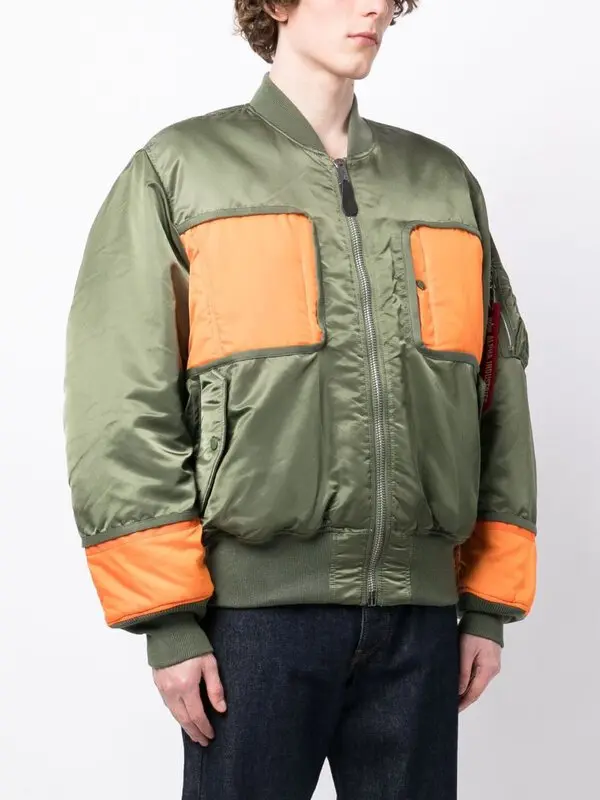 Junya Watanabe Colour-block Panelled Bomber Jacket