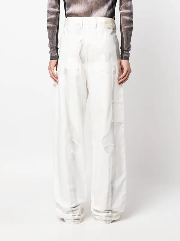 Off-White Body Scan-print Wide-leg Jeans