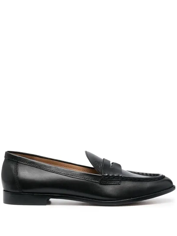 Ralph Lauren Leather Penny Loafers - Black