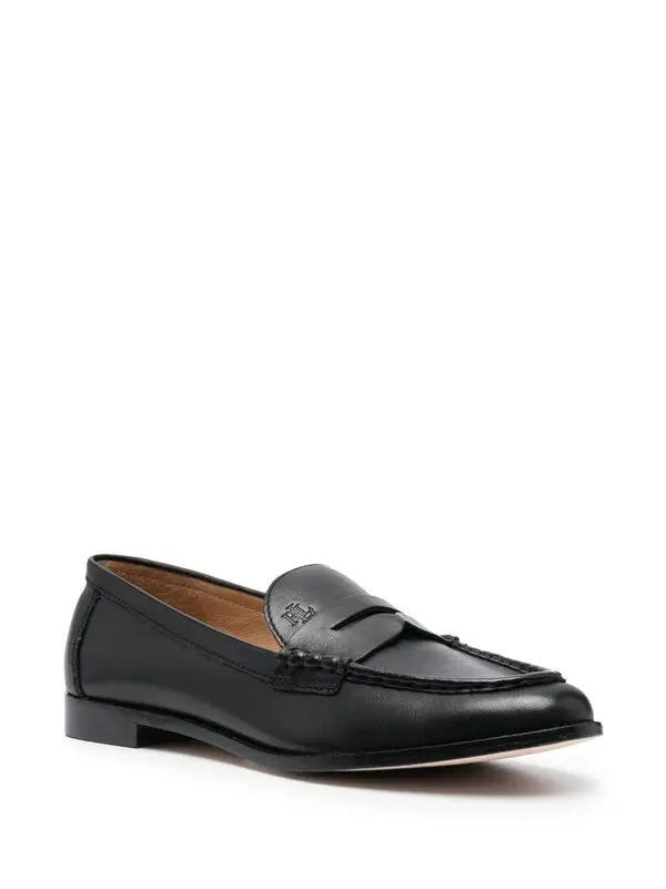 Ralph Lauren Leather Penny Loafers - Black