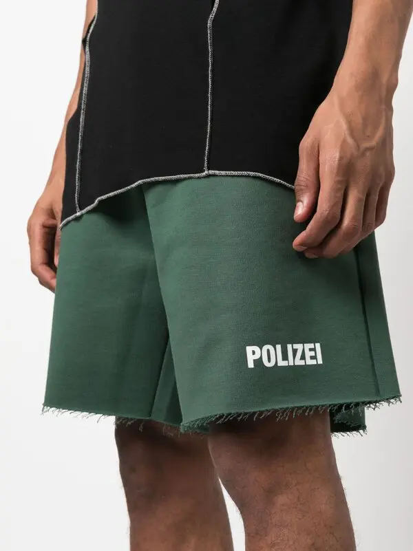 Vetements Polizei Raw-edge Shorts