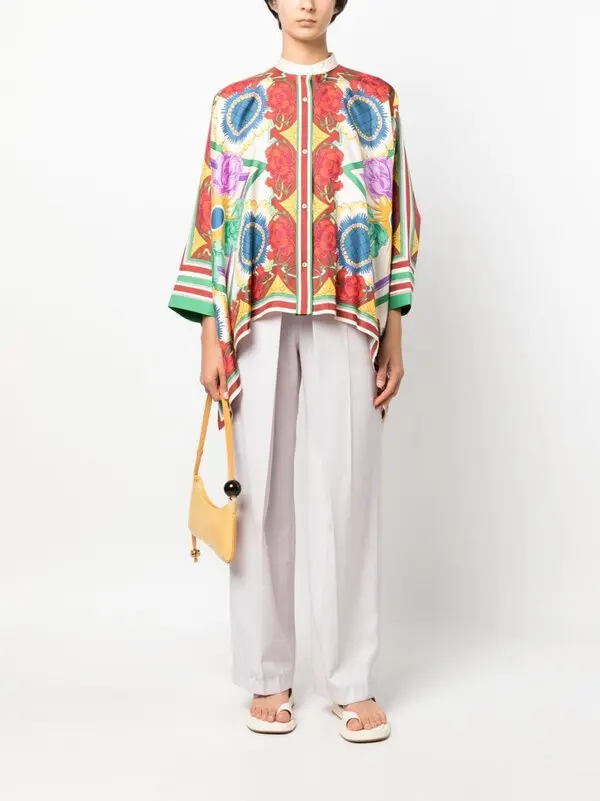 La DoubleJ Foulard Asymmetric Shirt - Neutrals