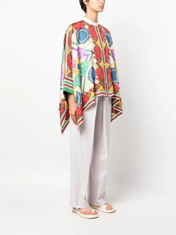 La DoubleJ Foulard Asymmetric Shirt - Neutrals