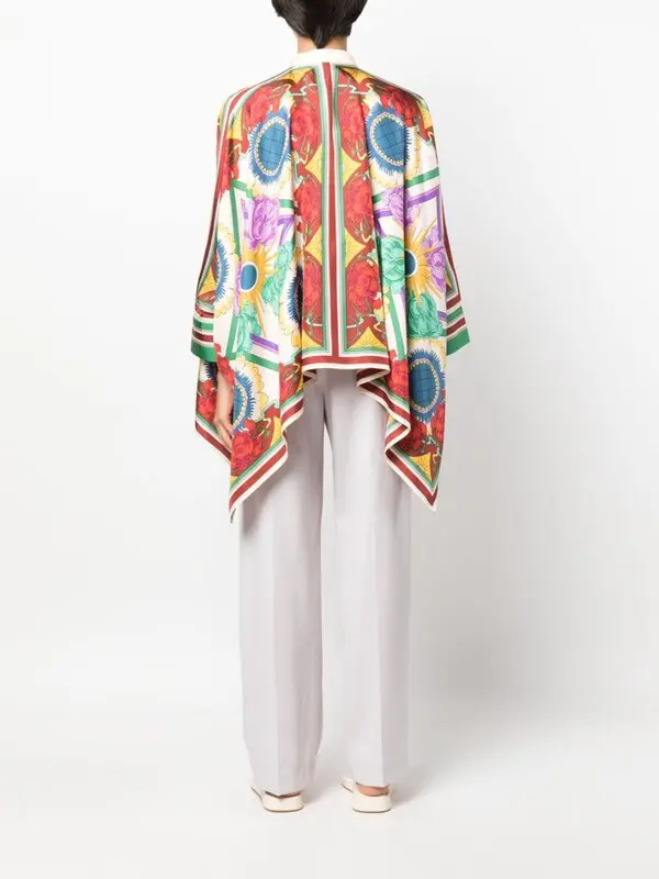 La DoubleJ Foulard Asymmetric Shirt - Neutrals