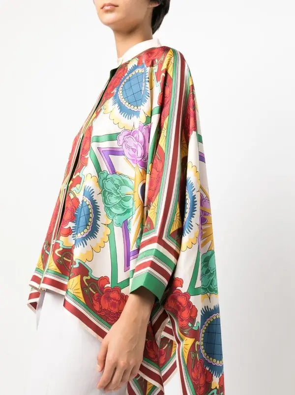 La DoubleJ Foulard Asymmetric Shirt - Neutrals
