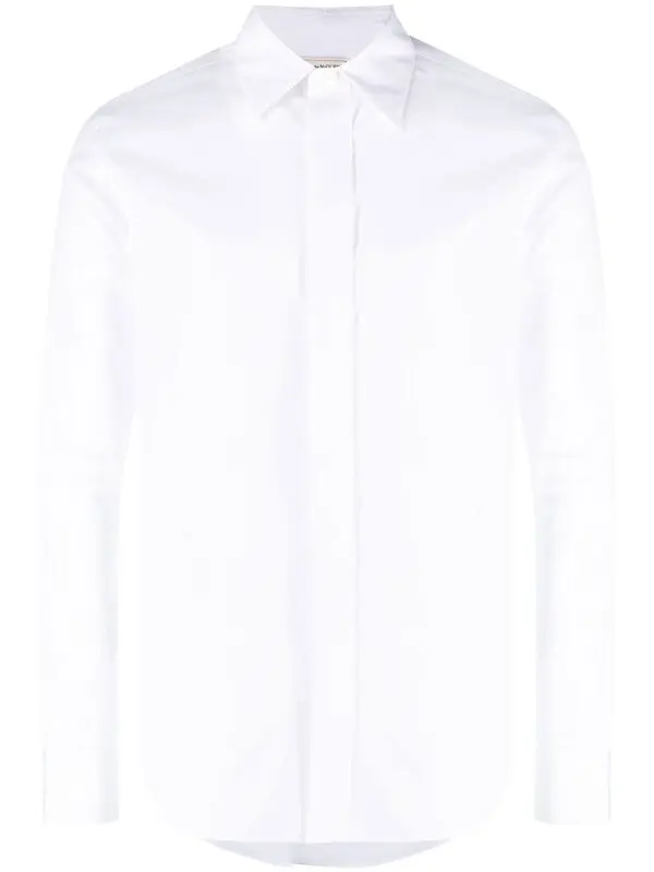 Alexander McQueen Pointed-collar Poplin Shirt
