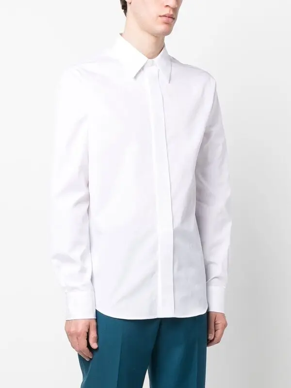 Alexander McQueen Pointed-collar Poplin Shirt