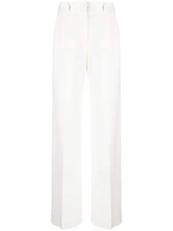 Dolce & Gabbana High-waisted Straight-leg Trousers - White