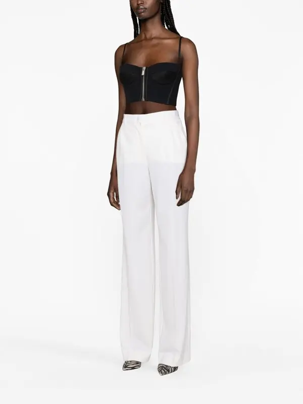Dolce & Gabbana High-waisted Straight-leg Trousers - White
